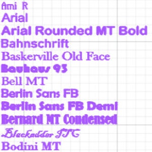 Xtool XCS Font Examples A - Z / List of Fonts Displaying Their Actual ...
