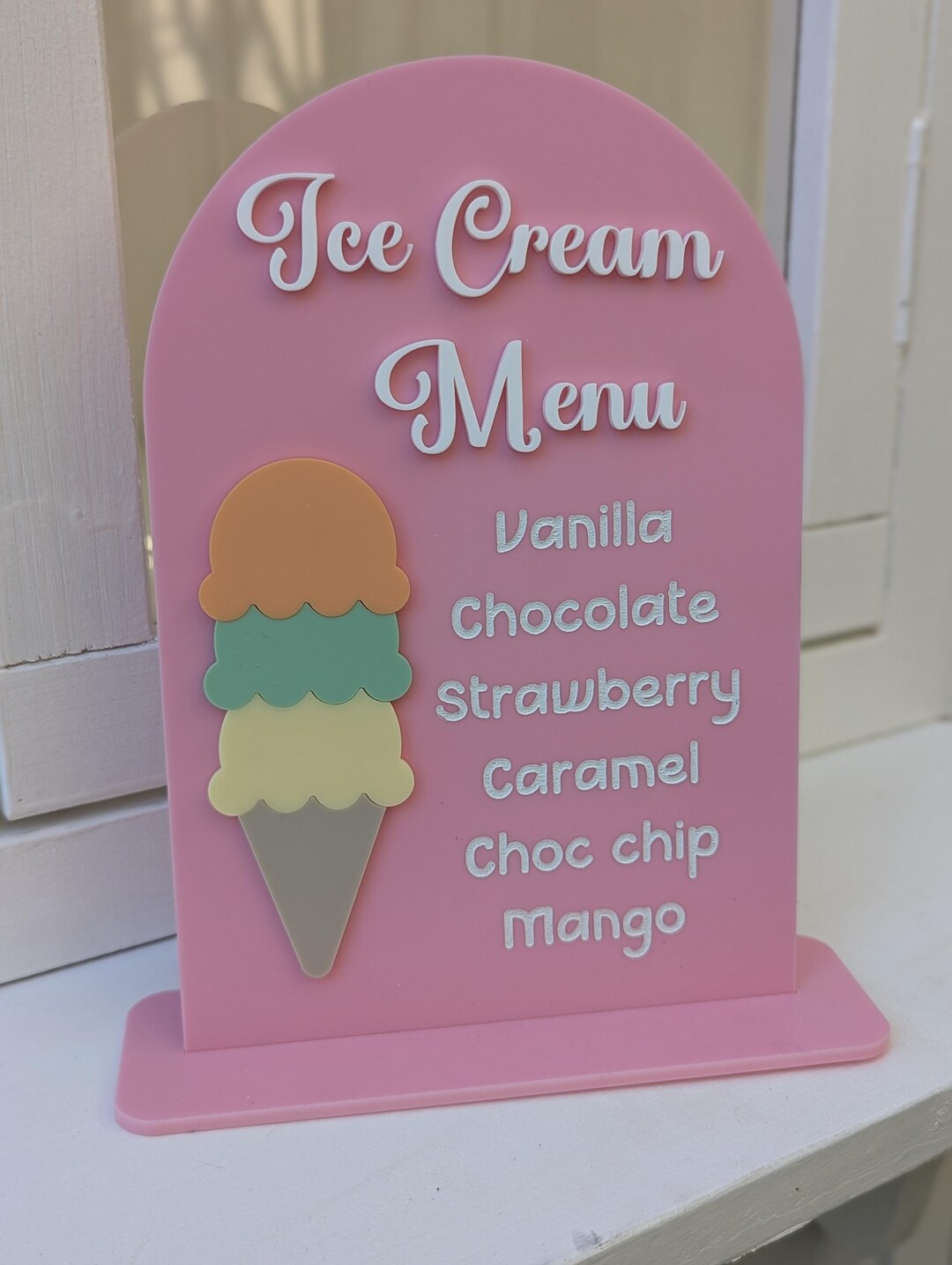 Ice Cream Menu Sign | Ice Cream Shop - Etsy Australia