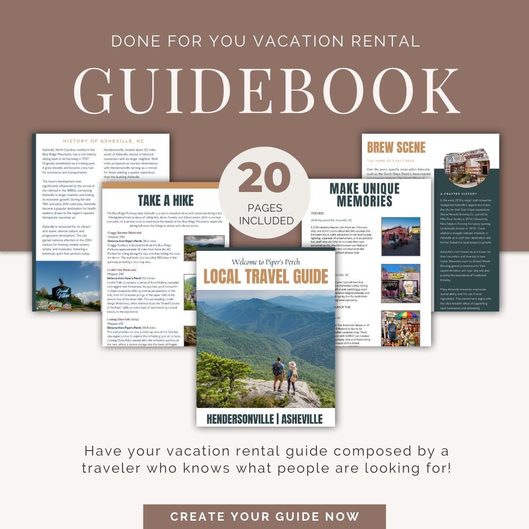 Custom Vacation Rental Guest Guide: Local Recommendations (PDF Download ...