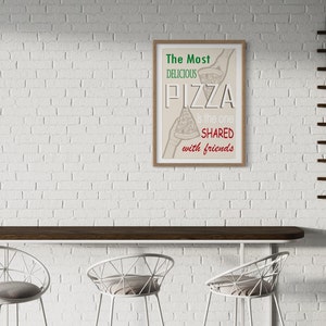 Printable Italian Pizza Poster, Digital Funny Pizza Lovers Wall Art ...