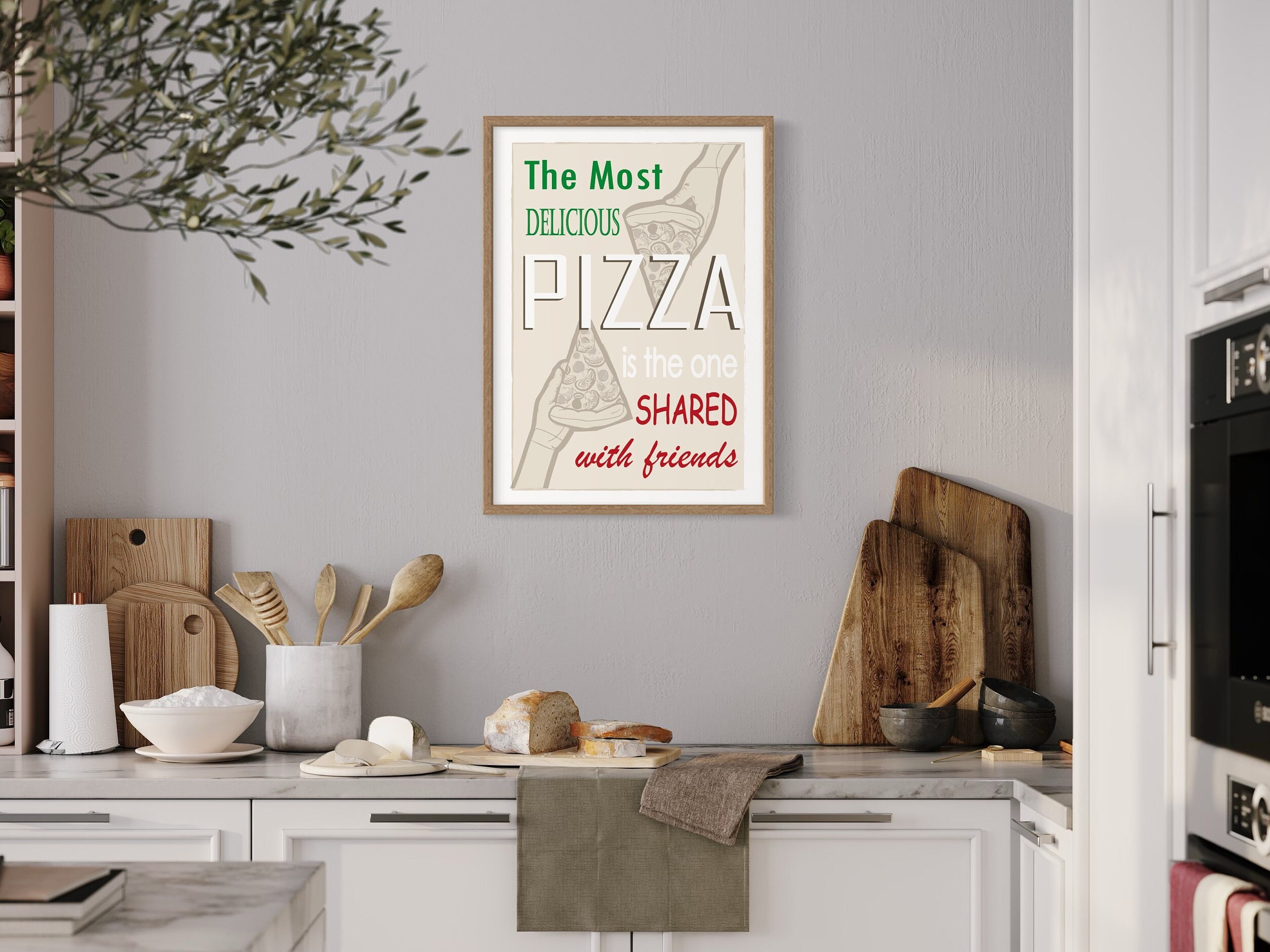 Printable Italian Pizza Poster, Digital Funny Pizza Lovers Wall Art ...