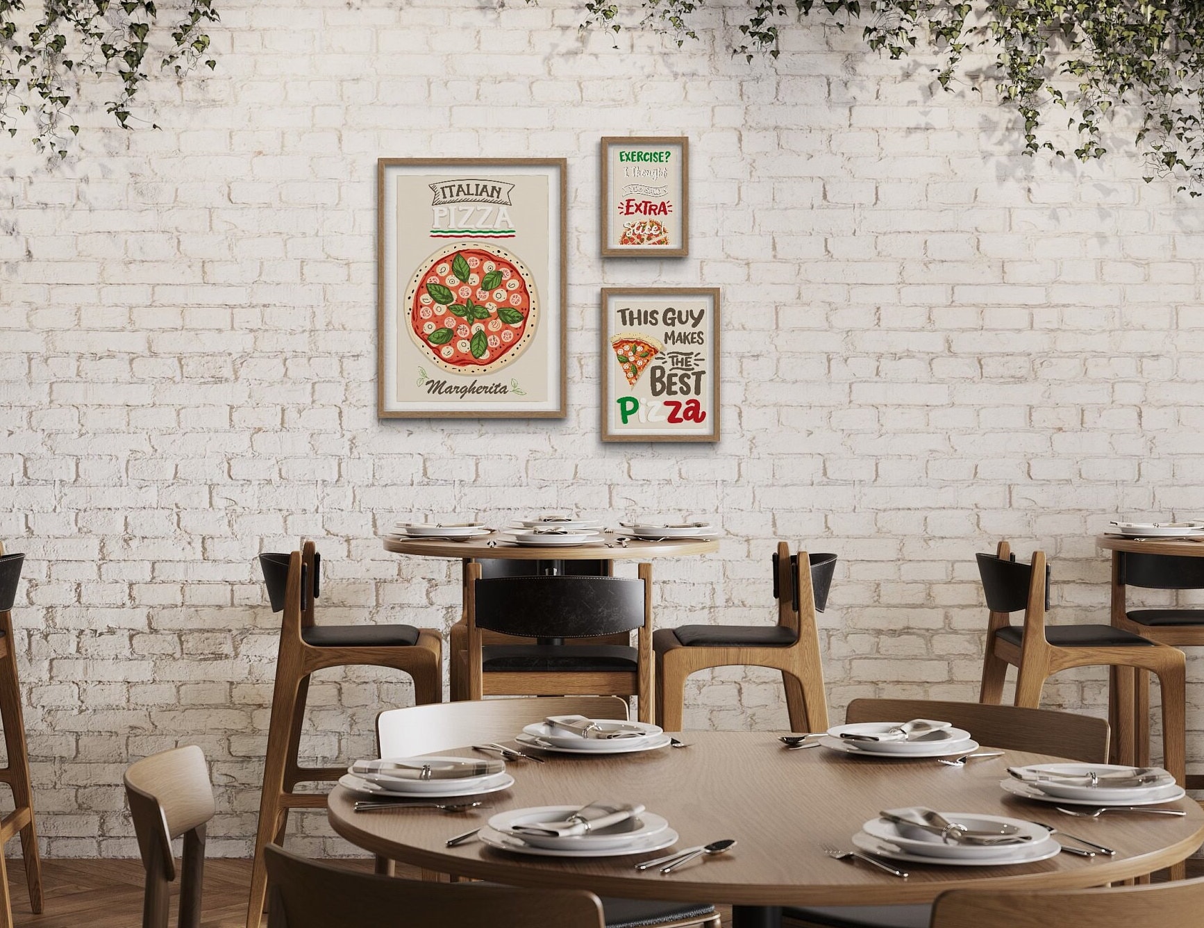 Neapolitan Style Pizza Poster, Pizza Margherita Printable Art, Naples ...