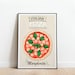 Neapolitan Style Pizza Poster, Pizza Margherita Printable Art, Naples ...