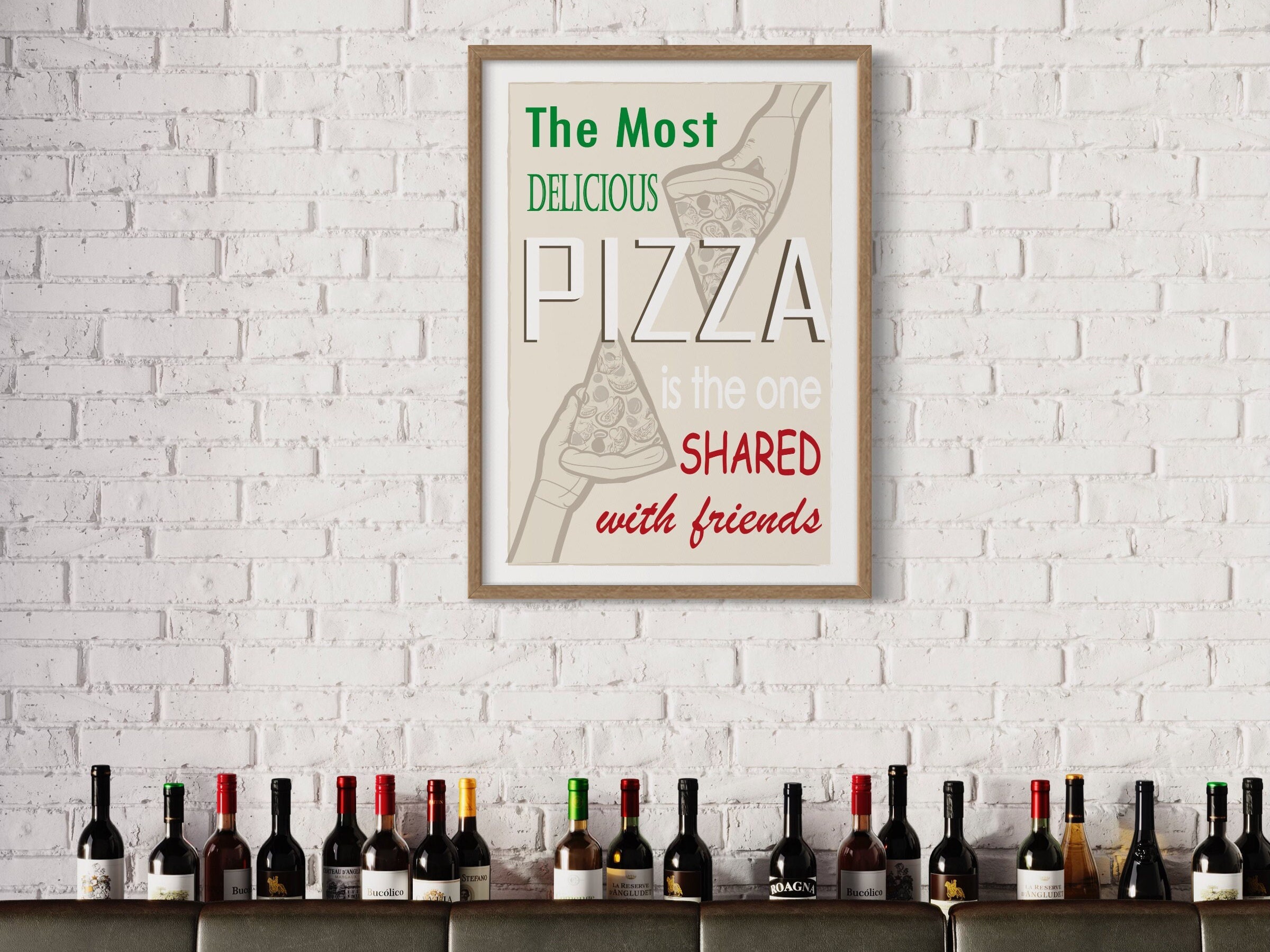 Printable Italian Pizza Poster, Digital Funny Pizza Lovers Wall Art ...