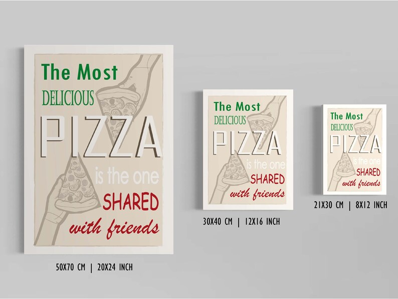 Printable Italian Pizza Poster, Digital Funny Pizza Lovers Wall Art ...
