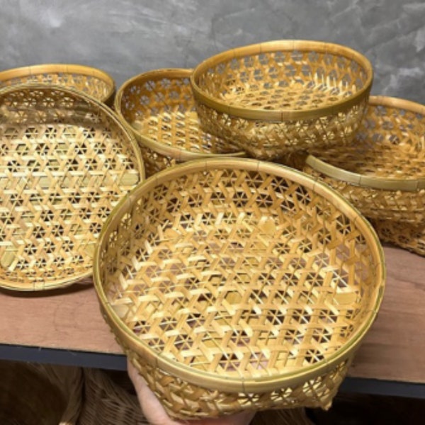 Bamboo Basket - Etsy