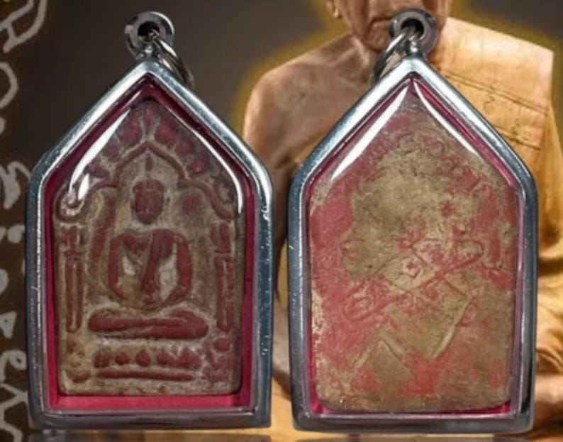 Phra Khun Phaen Amulet Wat Lahan Rai luang Pu Thim Buddha Power for Luck, Protection, Charm, and ...