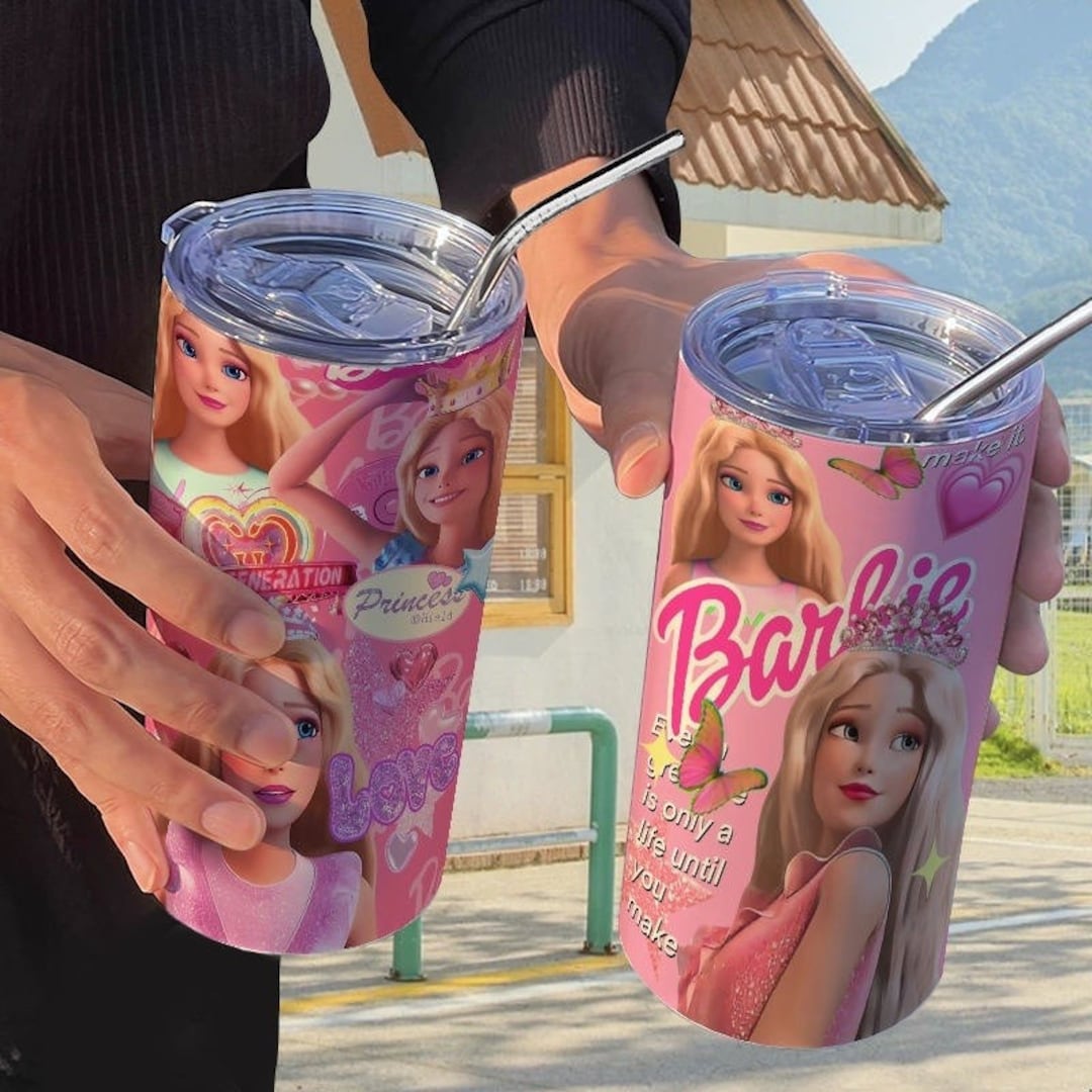 Barbie Tumbler, Disney Tumbler, Custom Tumbler, Glitter Tumbler, Barbie ...