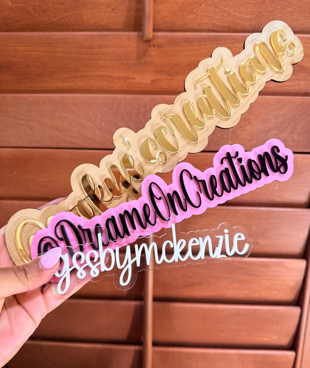 Acrylic Watermark, Social Media Sign, Business Sign - Etsy
