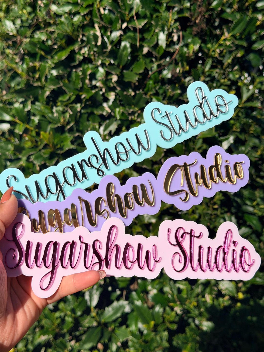 Custom Acrylic Business Sign, Social Media Watermark - Etsy
