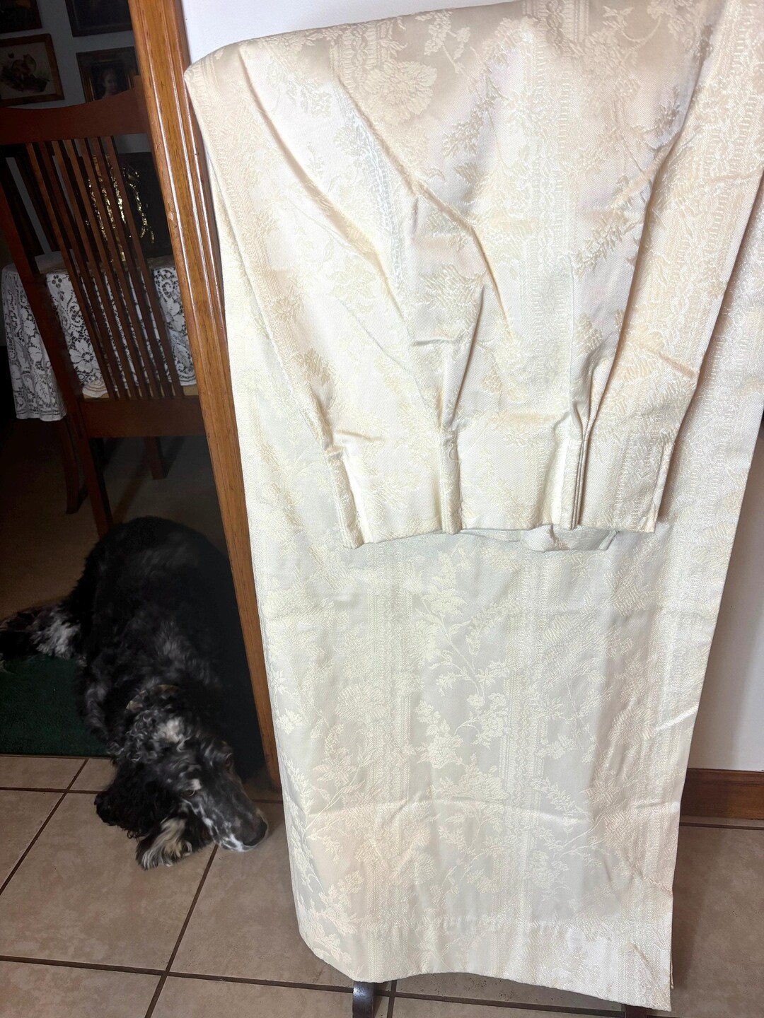 Elegant Mid Century Brocade Curtains Made in USA - Etsy