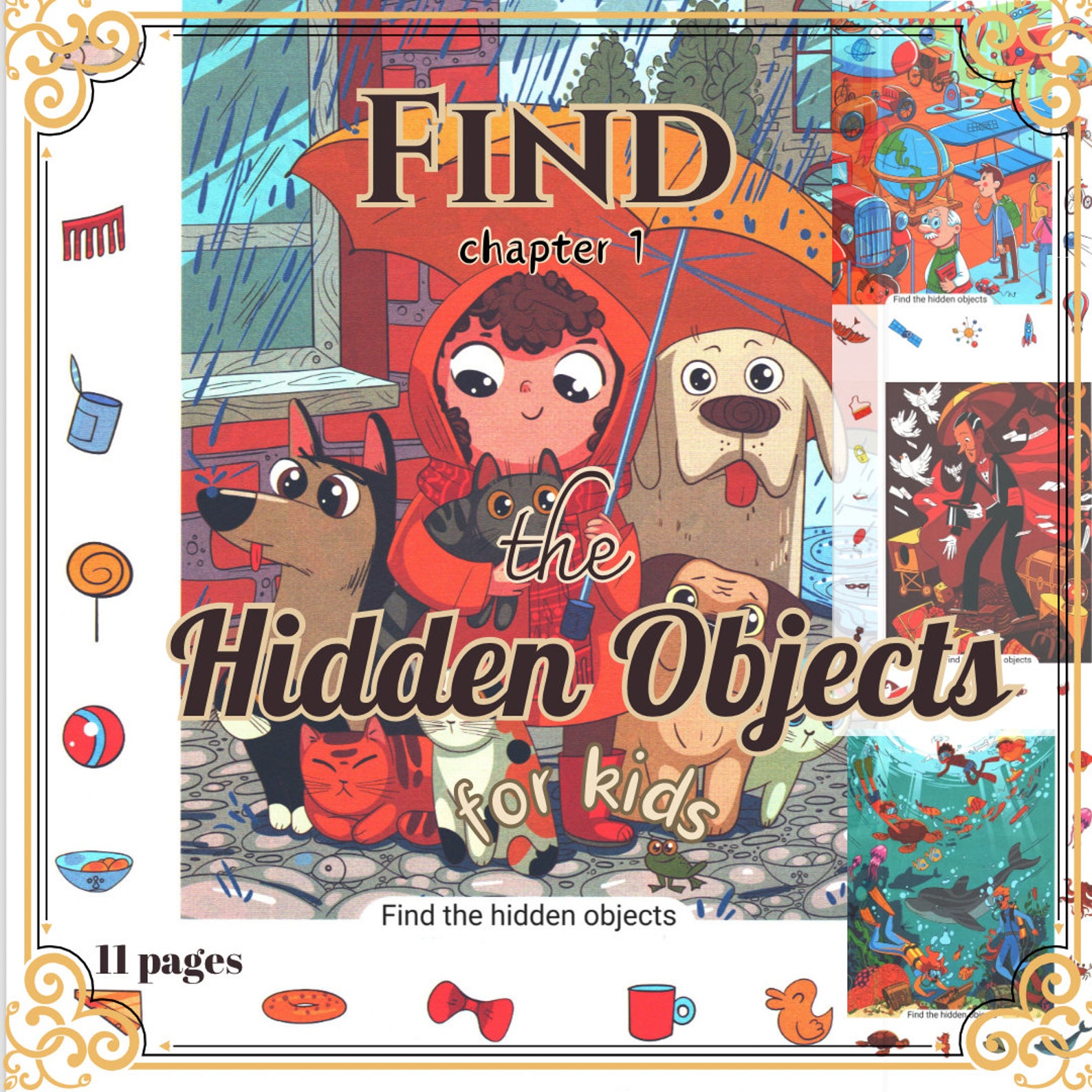 Printable Hidden Pictures 1 Find the Objects Hidden Object for Kids ...