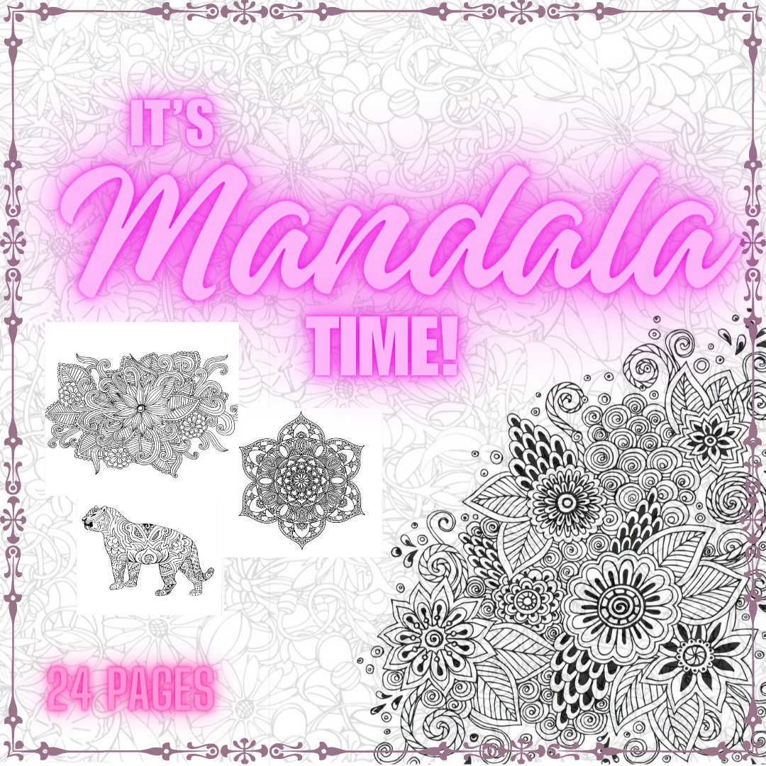 Coloring Mandala Pages 1 Mandala Coloring Book for All Ages Printable ...
