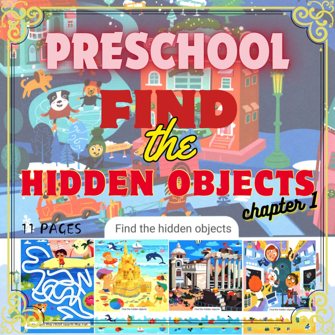 Preschool Hidden Pictures 1 Find the Objects Printable Hidden Objects ...