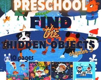 Preschool Hidden Pictures 1 Find the Objects Printable Hidden Objects ...