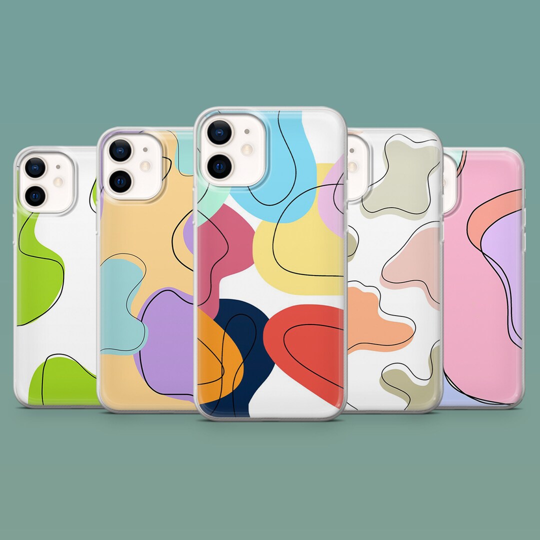 Minimalistic Line Phone Case Stripe Cover for iPhone 15, 14, 13, 12, 11 ...