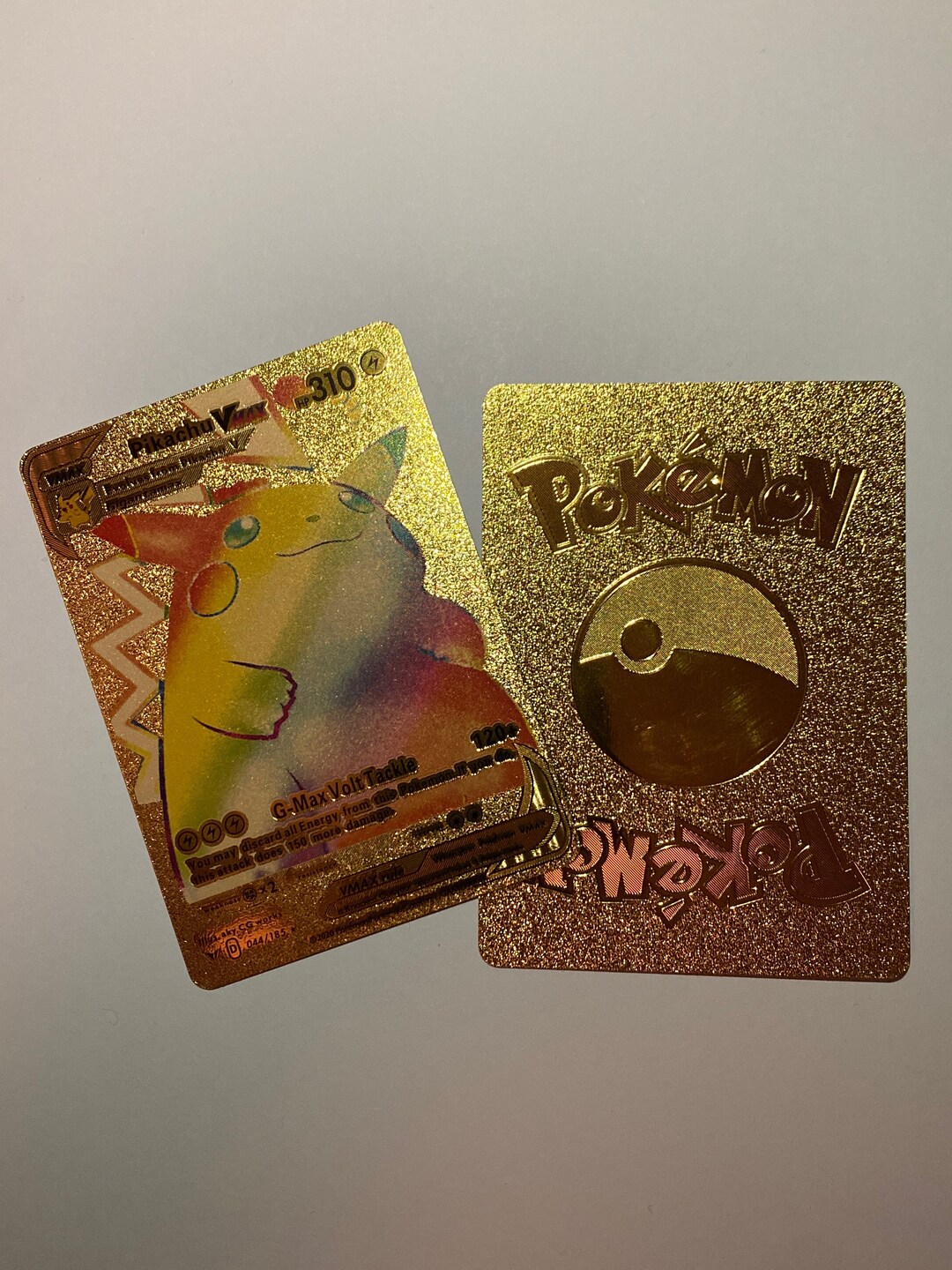 Pikachu Rainbow VMAX Golden Pokémon Card Shiny Holo Custom - Etsy