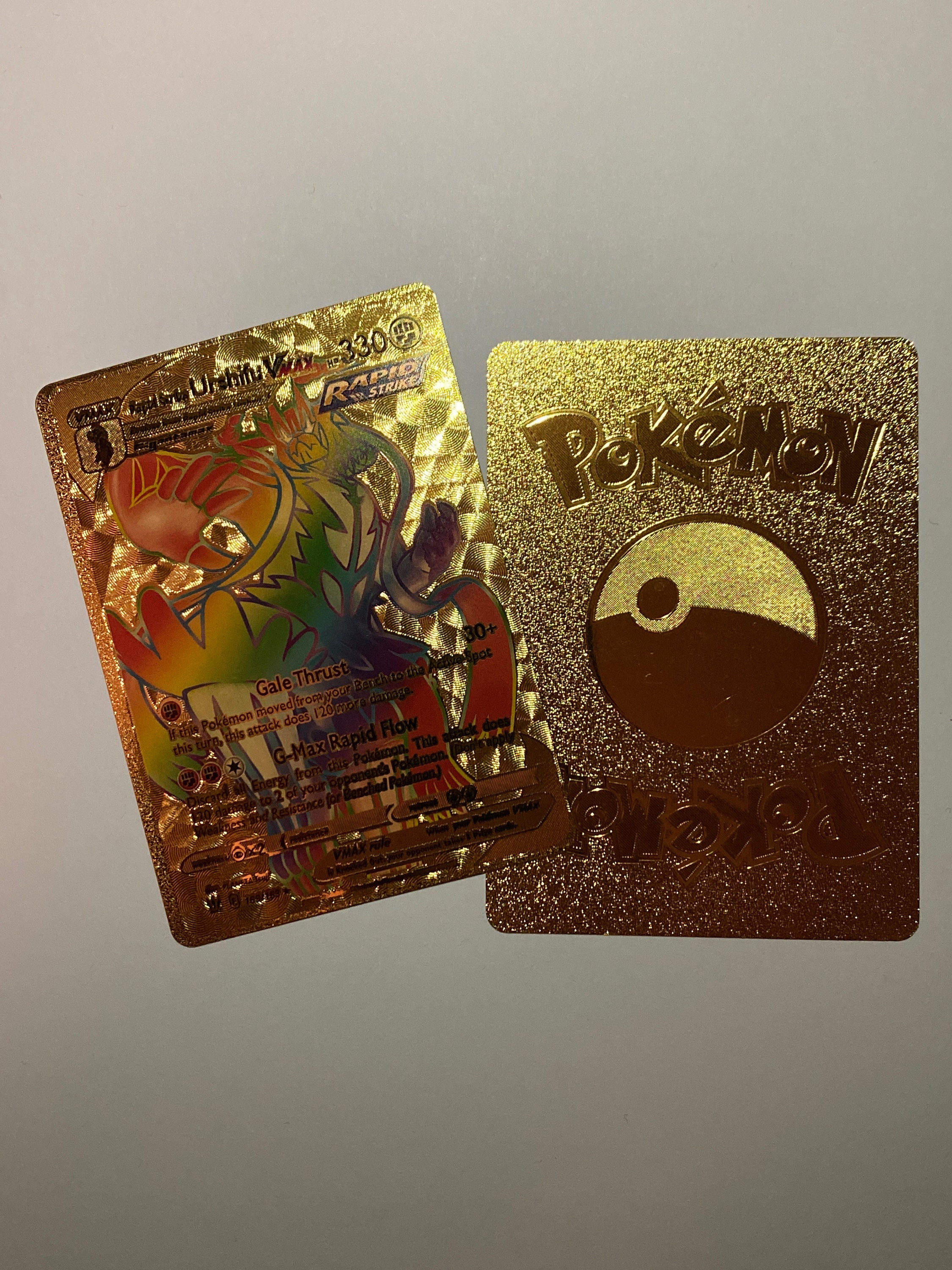 Urshifu Rainbow VMAX Golden Pokémon Card Shiny Holo Custom - Etsy