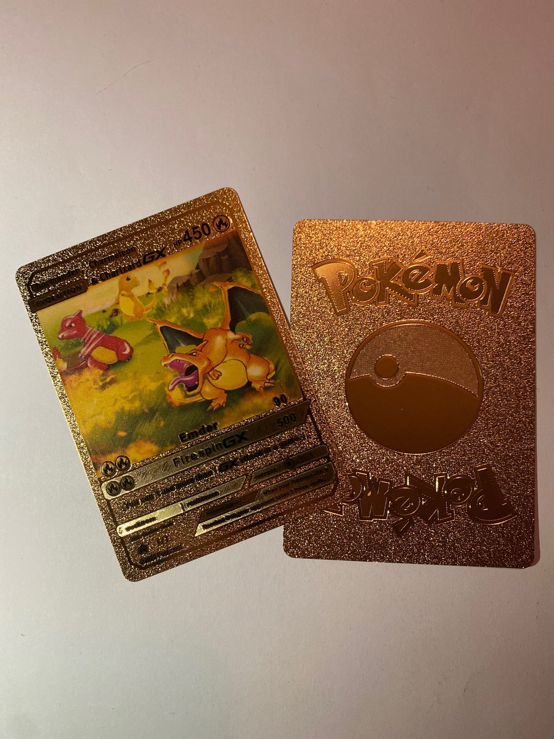 Charmander Charmeleon & Charizard GX Golden Pokémon Card - Etsy Australia