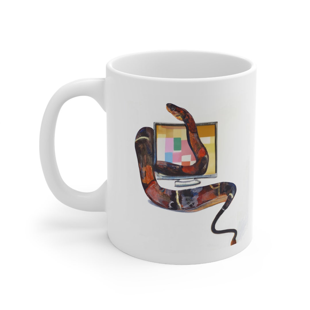 Python Mug For Developers This Is An 11oz White Ceramic Mug With Python Design Etsy 5845