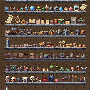 The Pixel RPG Pack, Pixel Art Icons - Etsy