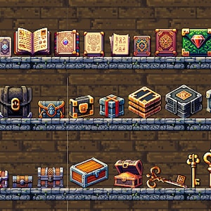 The Pixel RPG Pack, Pixel Art Icons - Etsy