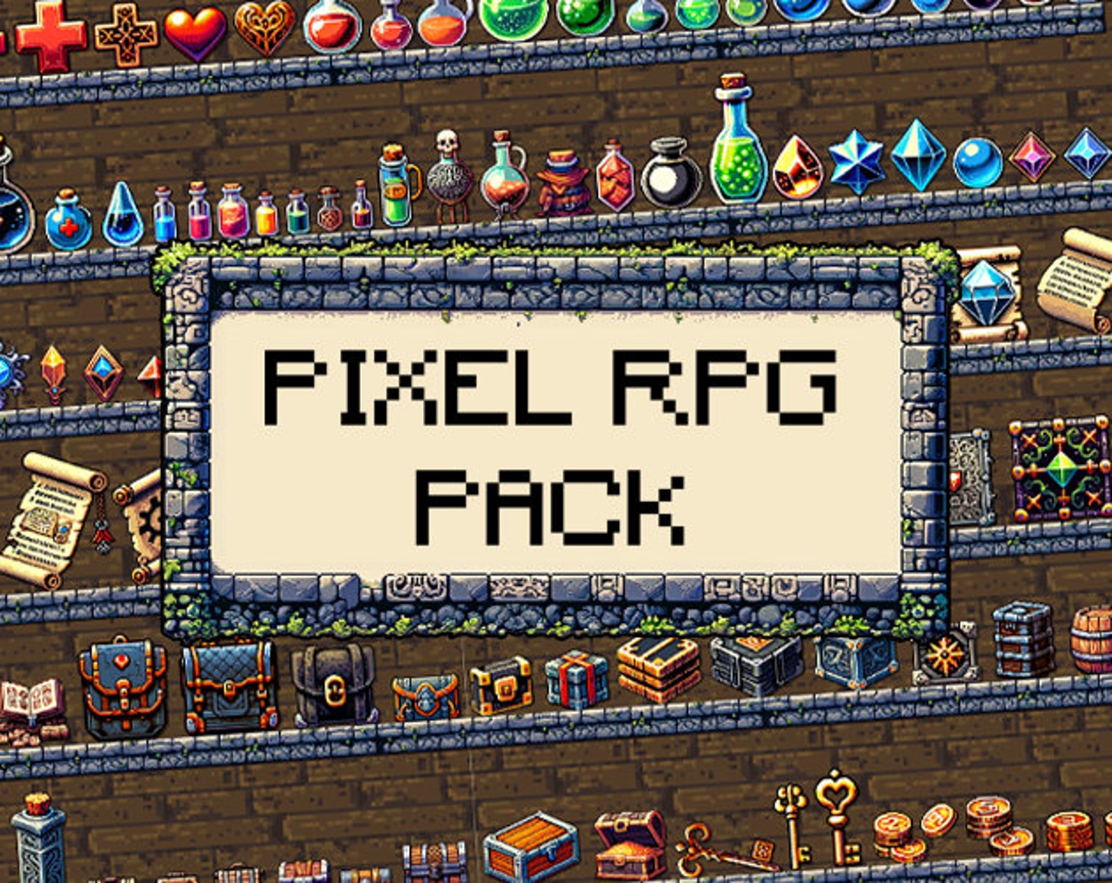 The Pixel RPG Pack, Pixel Art Icons - Etsy