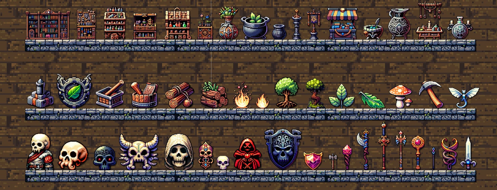 The Pixel RPG Pack, Pixel Art Icons - Etsy