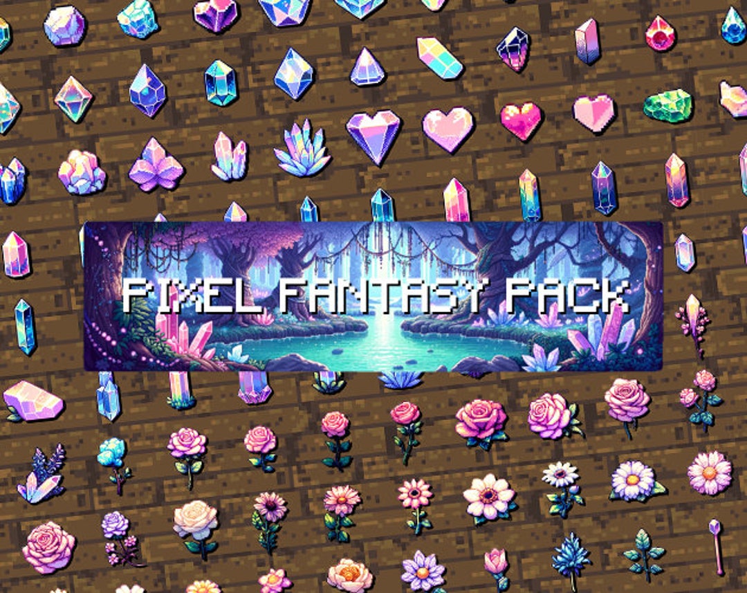 The Pixel Fantasy Pack, Pixel Art Icons and Stickers - Etsy