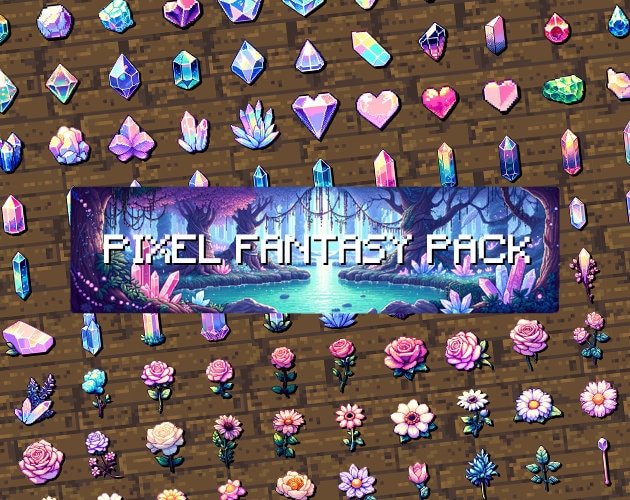 The Pixel Fantasy Pack, Pixel Art Icons and Stickers - Etsy