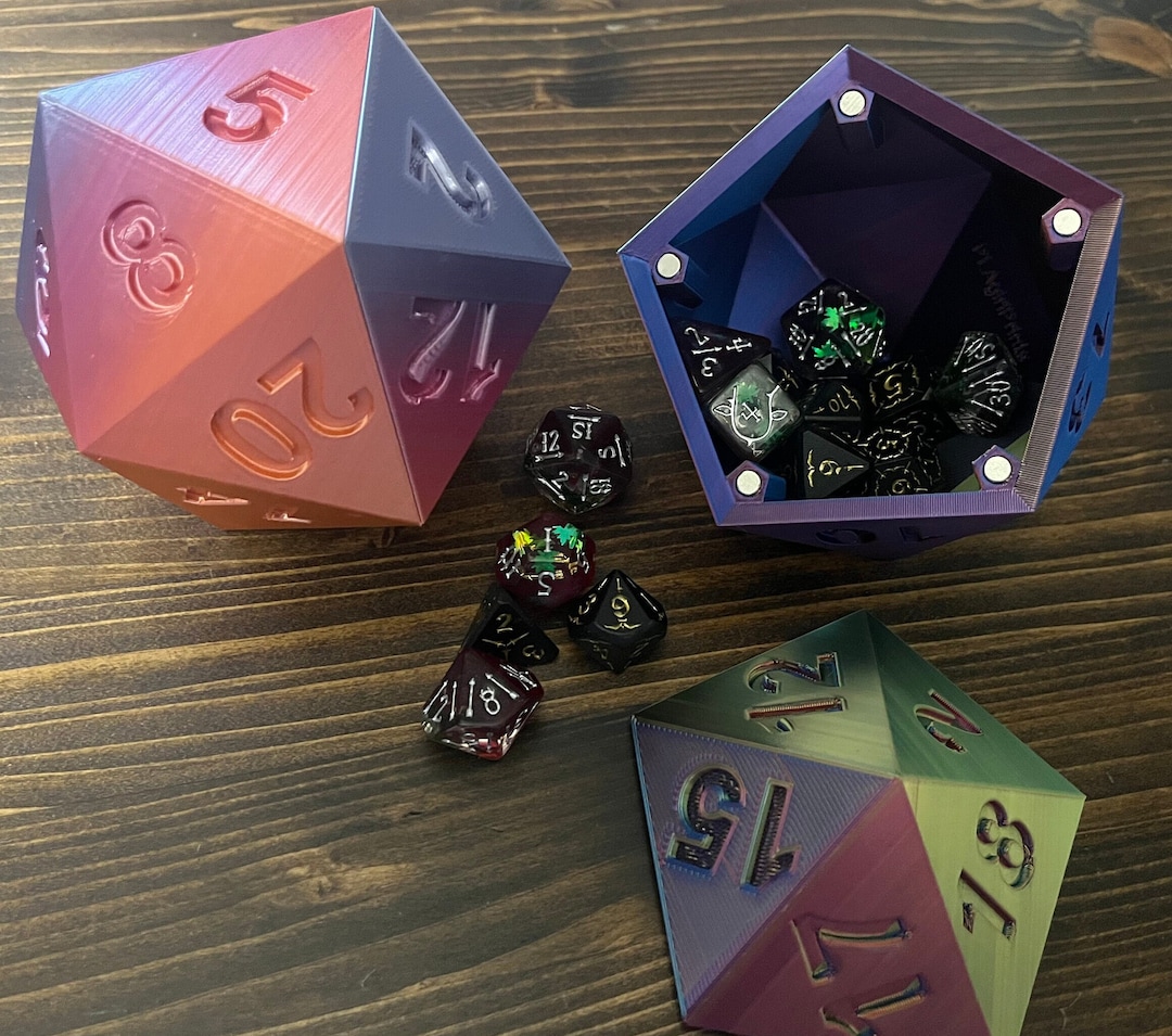 Unique 3D Printed D20 Dice Storage Container - Perfect for DND and ...