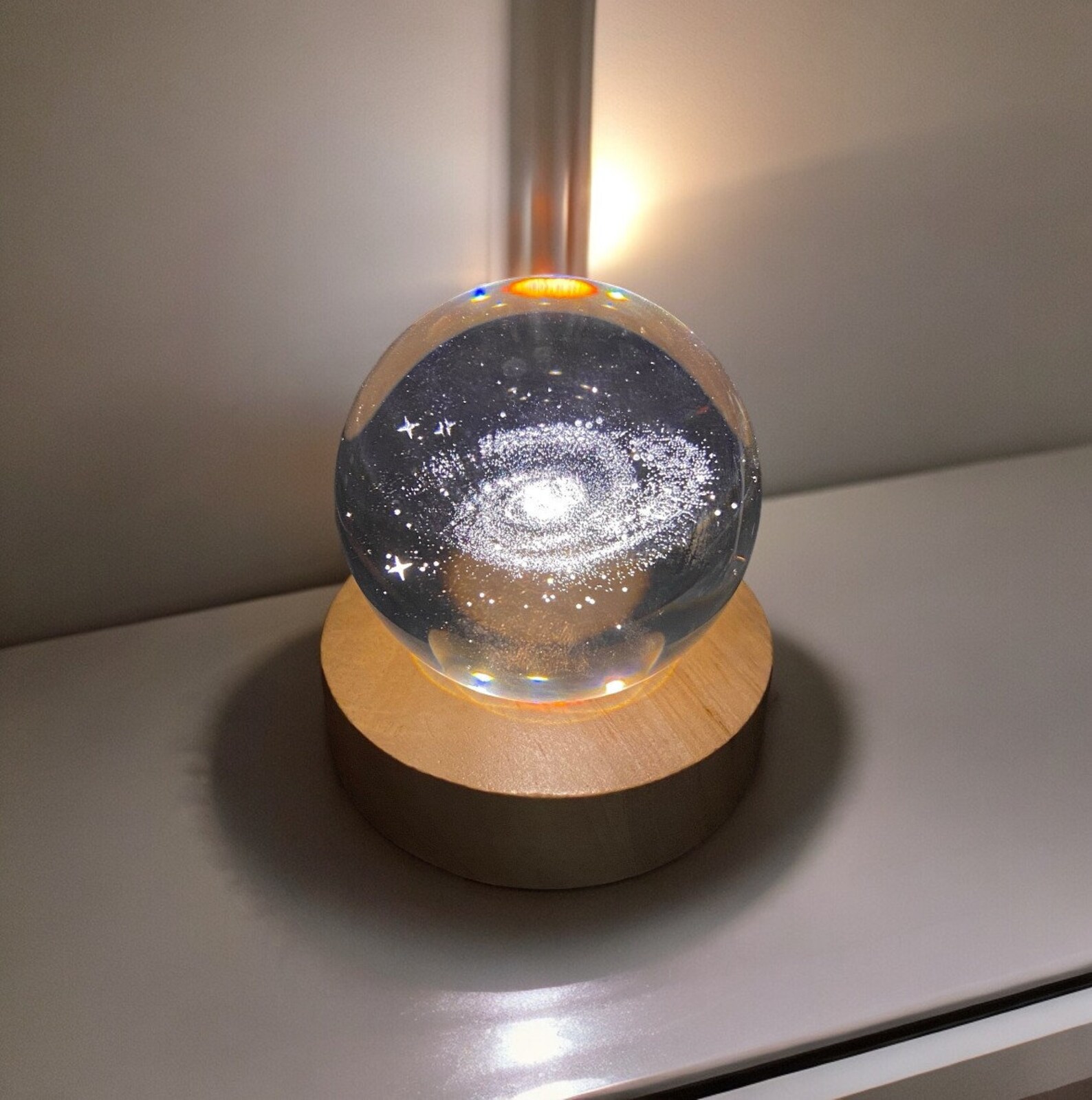Solar System Night Light, Crystal Ball Desk Lamp, 3D Printed Lamp ...
