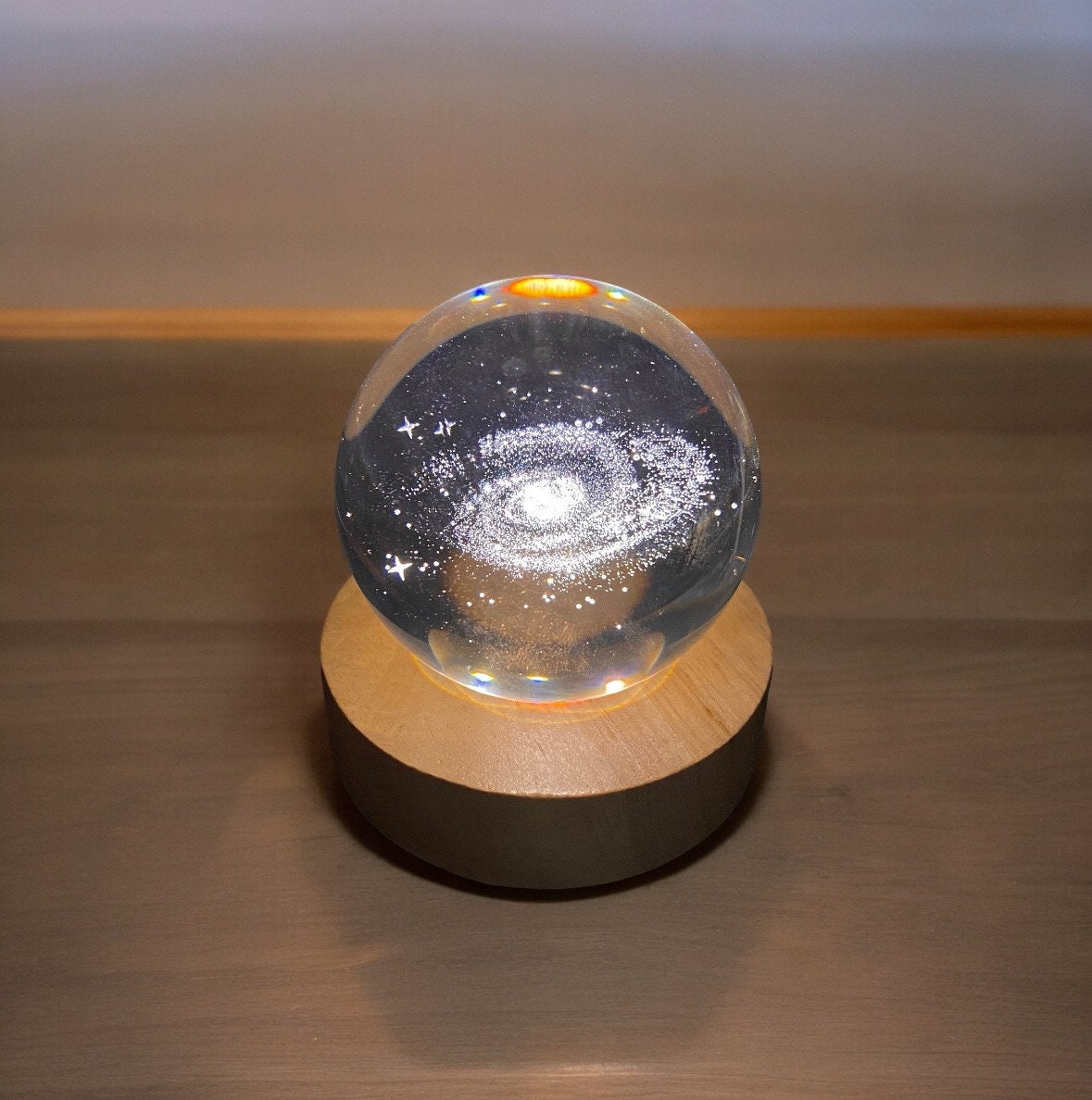 Unique Solar System Night Light, Crystal Ball Desk Lamp, 3D Print ...