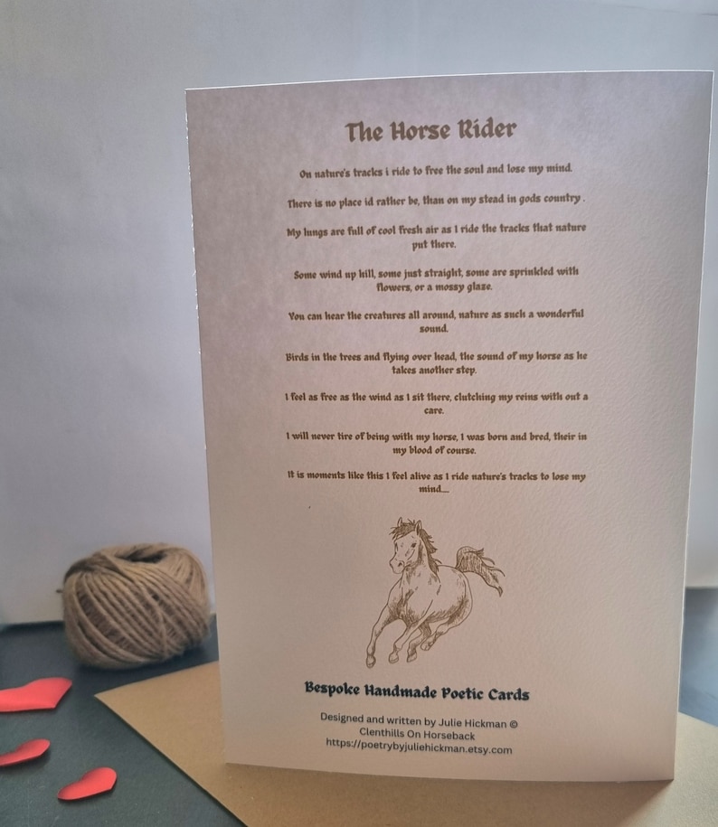 Handmade Horse Rider Birthday Card: Embossed Wooden Design - Etsy