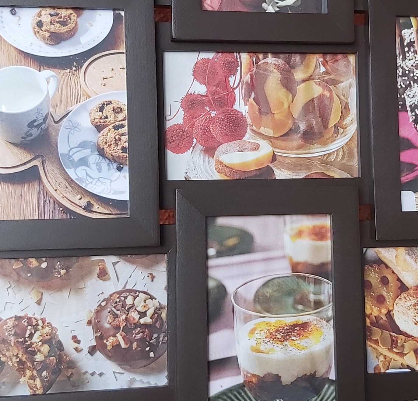 Brown Collage Frame for 9 Photos, Hand-made From Real Solid Wood ...