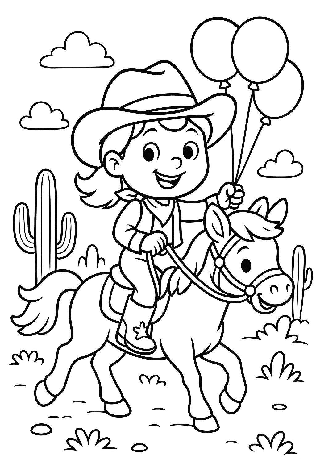 10 Kid Friendly Cowboy Coloring Pages! - Etsy