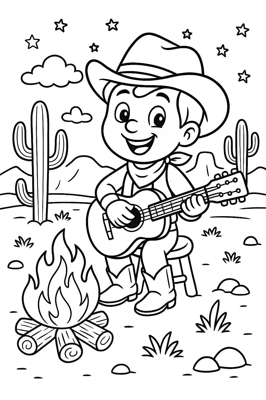 10 Kid Friendly Cowboy Coloring Pages! - Etsy