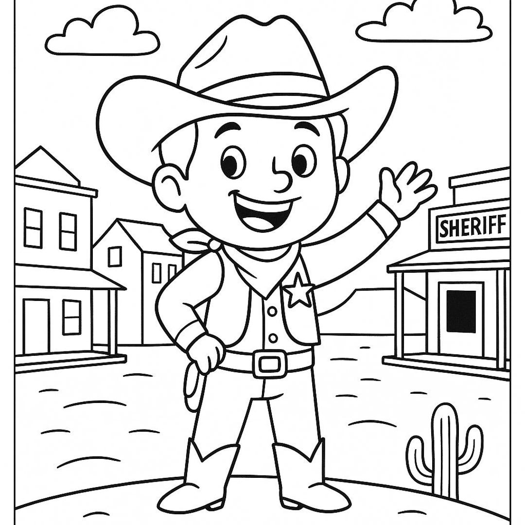 10 Kid Friendly Cowboy Coloring Pages! - Etsy