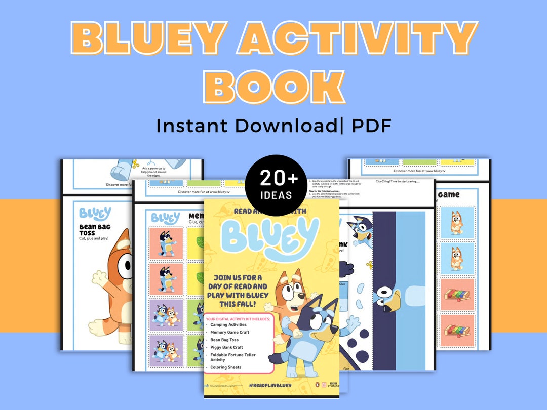 Bluey Busy Book, Busy Book Printable,toddler Busy Book Activities ...