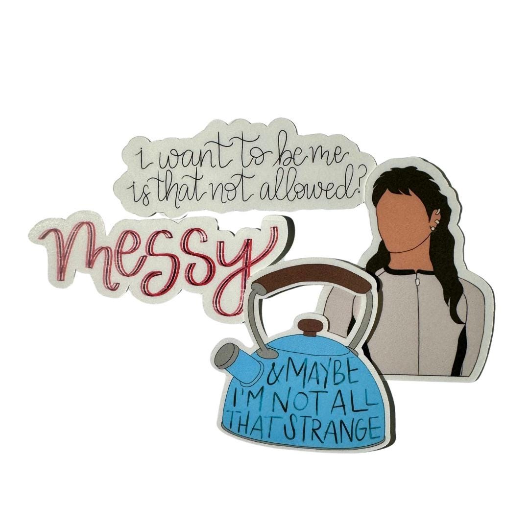 Messy Singer INSPIRED Hand Drawn Stickers - Etsy