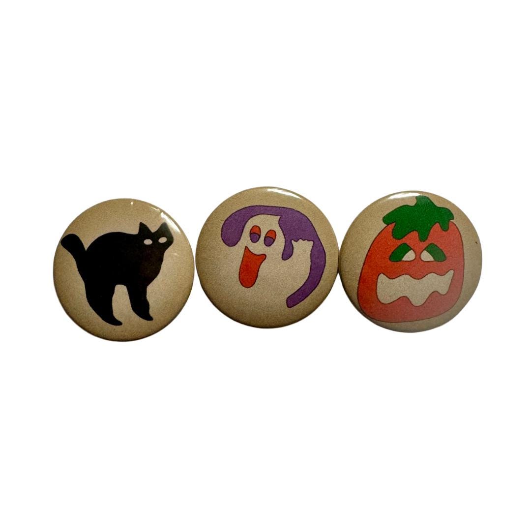 Fall / Halloween Pillsbury Cookies / Hand Drawn Button Pin - Etsy