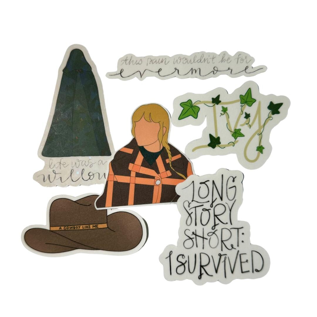 Taylor Swift / Evermore Era INSPIRED Hand Drawn Stickers - Etsy