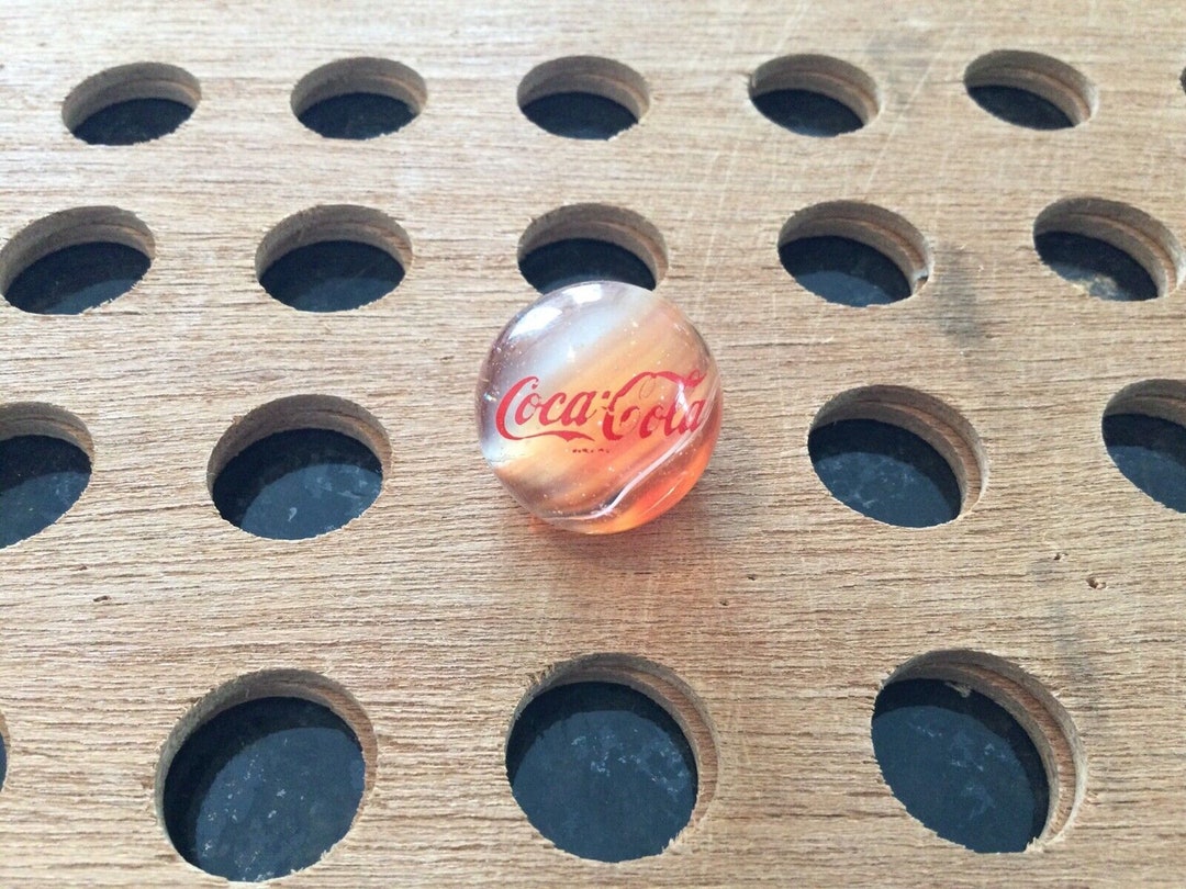 Vintage | Coca-cola | Orange & White Swirl | Glass Marble | 1991 - Etsy