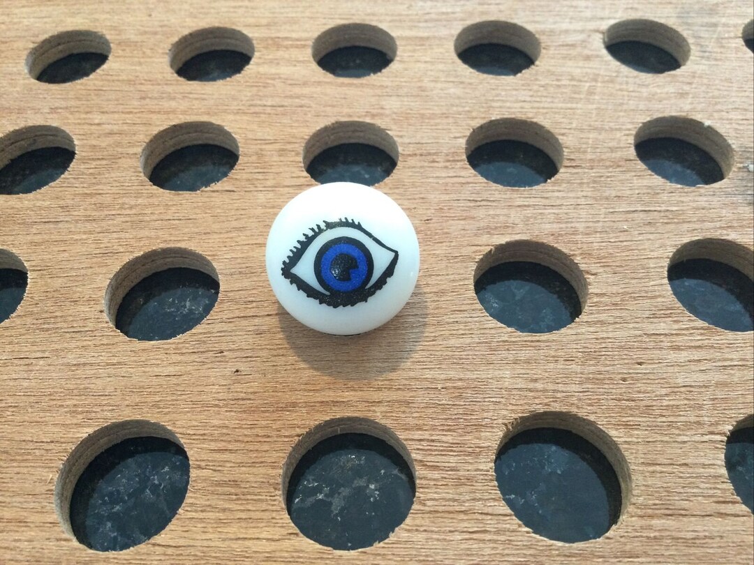 Vintage | Eyeball | White, Blue, & Black | 1992 - Etsy