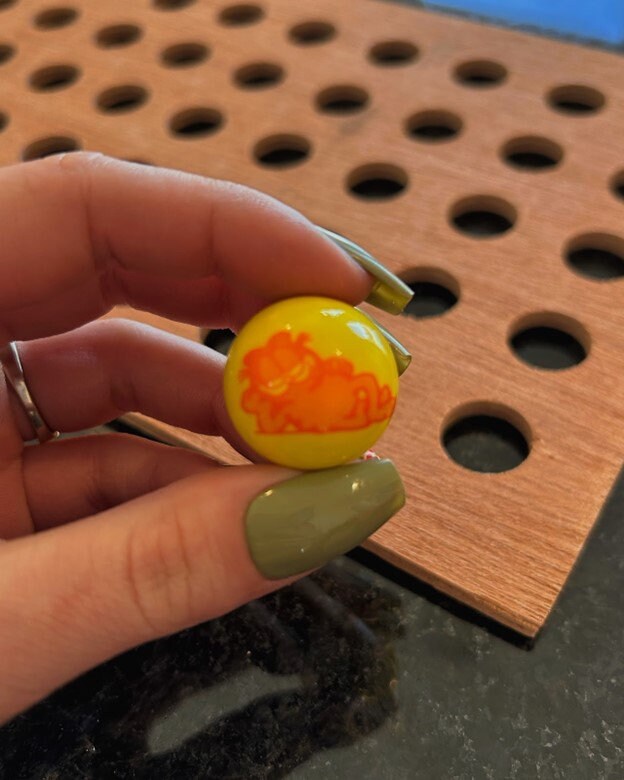 Vintage | Garfield | Yellow & Orange | Marble | 1978 - Etsy