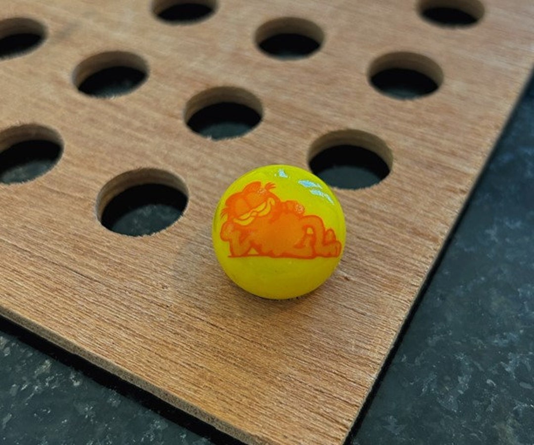 Vintage | Garfield | Yellow & Orange | Marble | 1978 - Etsy