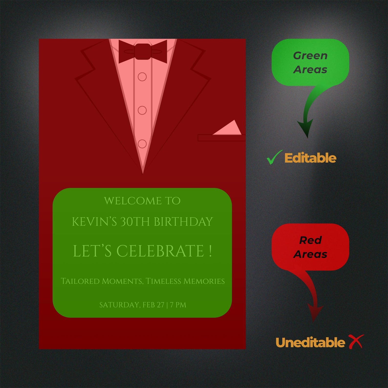 Editable Tuxedo Welcome Sign, Black and White Formal Party Welcome ...