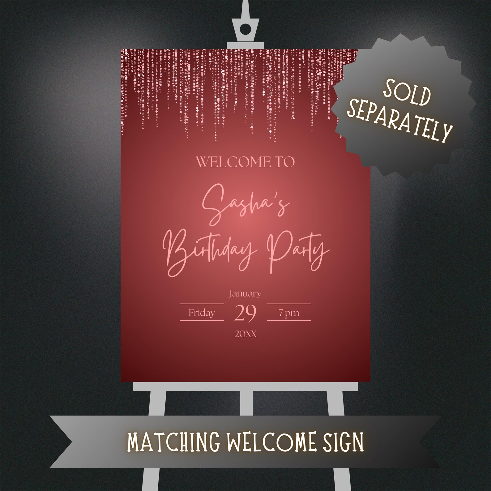Editable Rose Gold Menu, Printable Dripping Glitter Dinner Menu ...