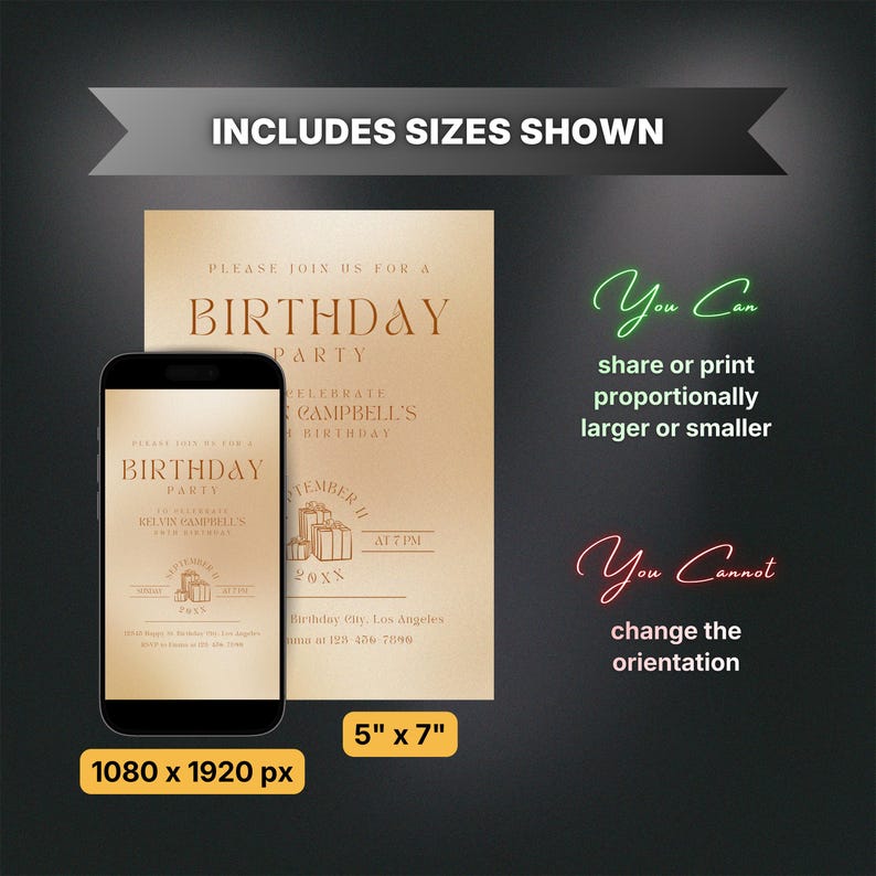 Editable Beige Birthday Invitation, Printable Shades of Brown Birthday ...