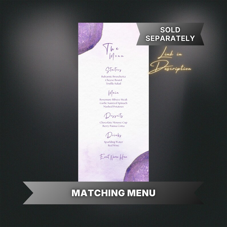Editable Purple Birthday Invitation for Women, Printable All Purple ...